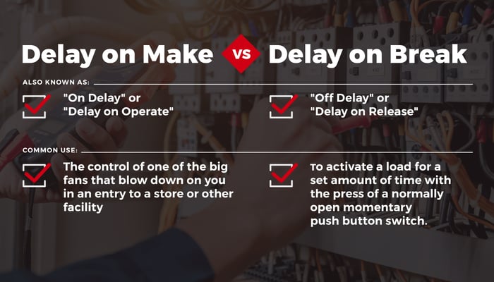 Delay Relays: Delay on Make vs. Delay on Break